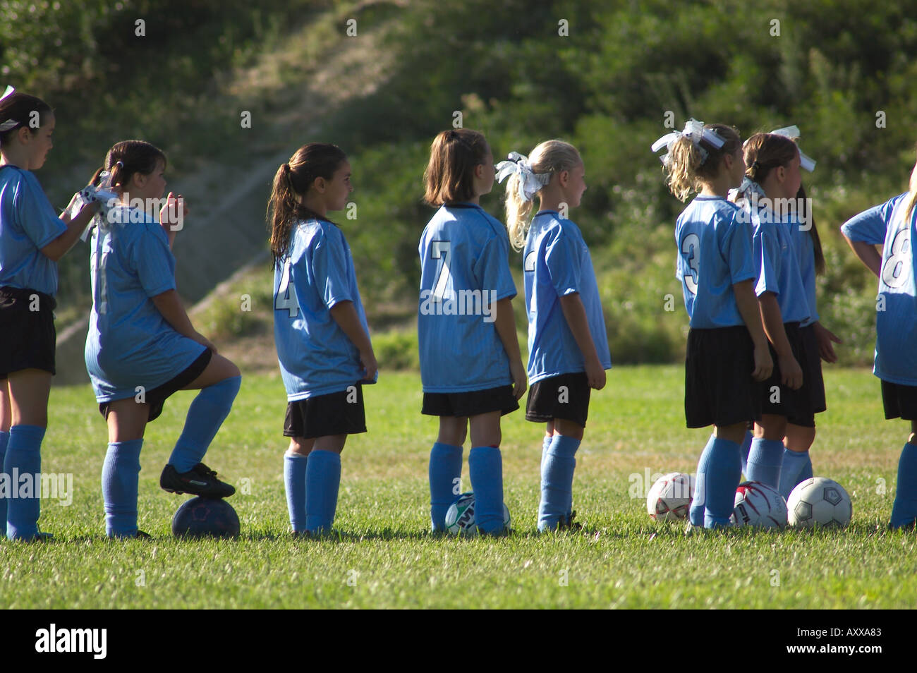 girl s soccer team Stock Photo - Alamy