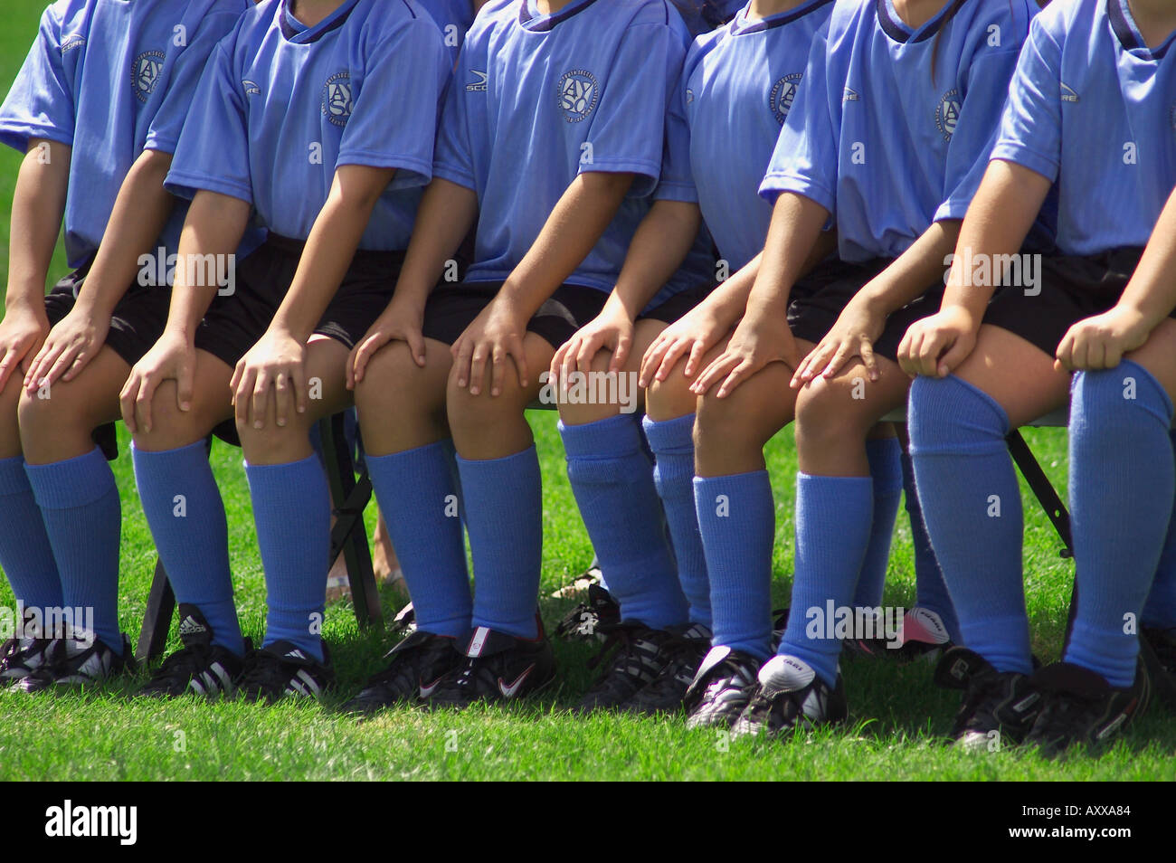 girl s soccer team Stock Photo - Alamy