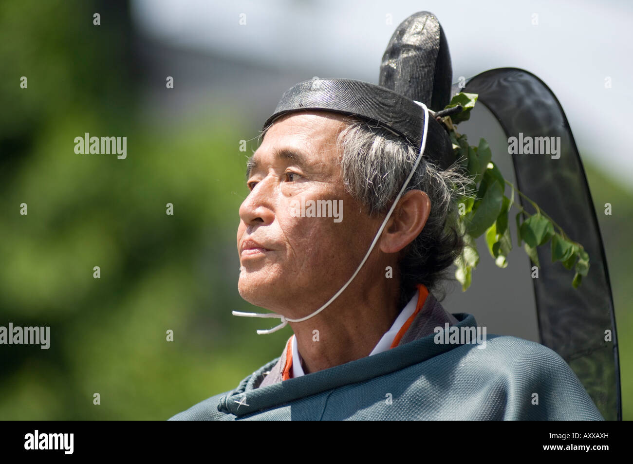 Man in Traditional Costume of the Heian Period at the Aoi Matsuri ...
