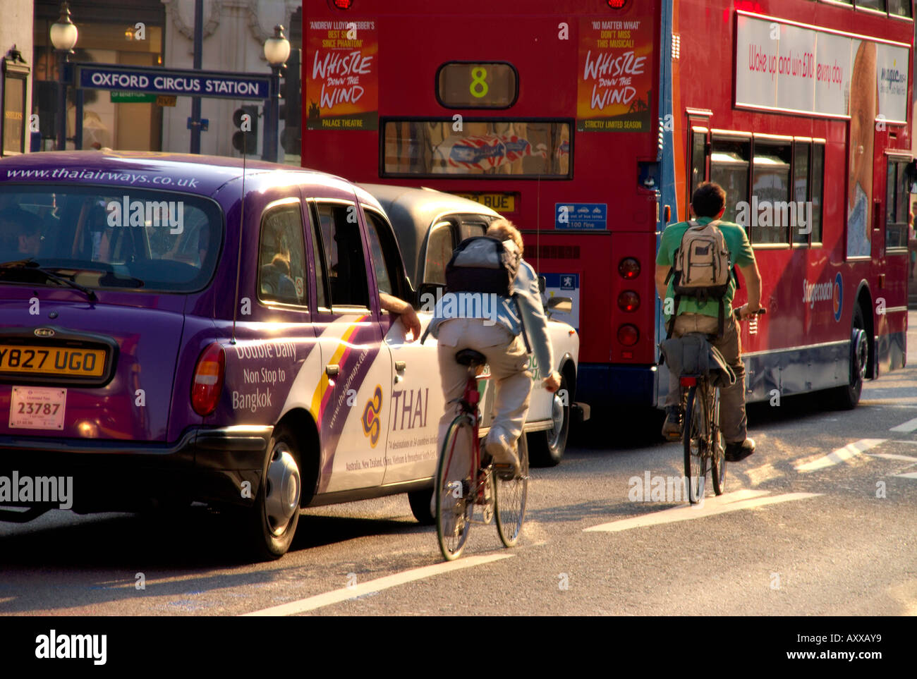 Car overtaking cyclist hi-res stock photography and images - Alamy