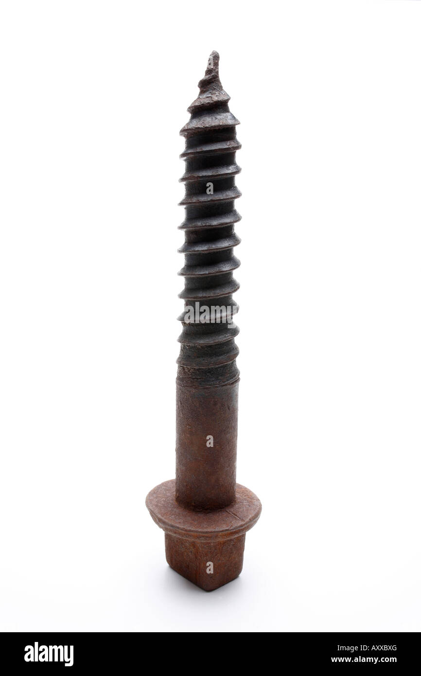 Rusty lag screw Stock Photo - Alamy