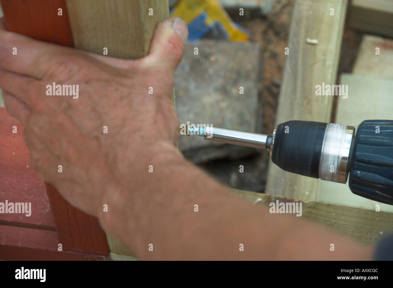 electric drill for construction Uk Stock Photo - Alamy