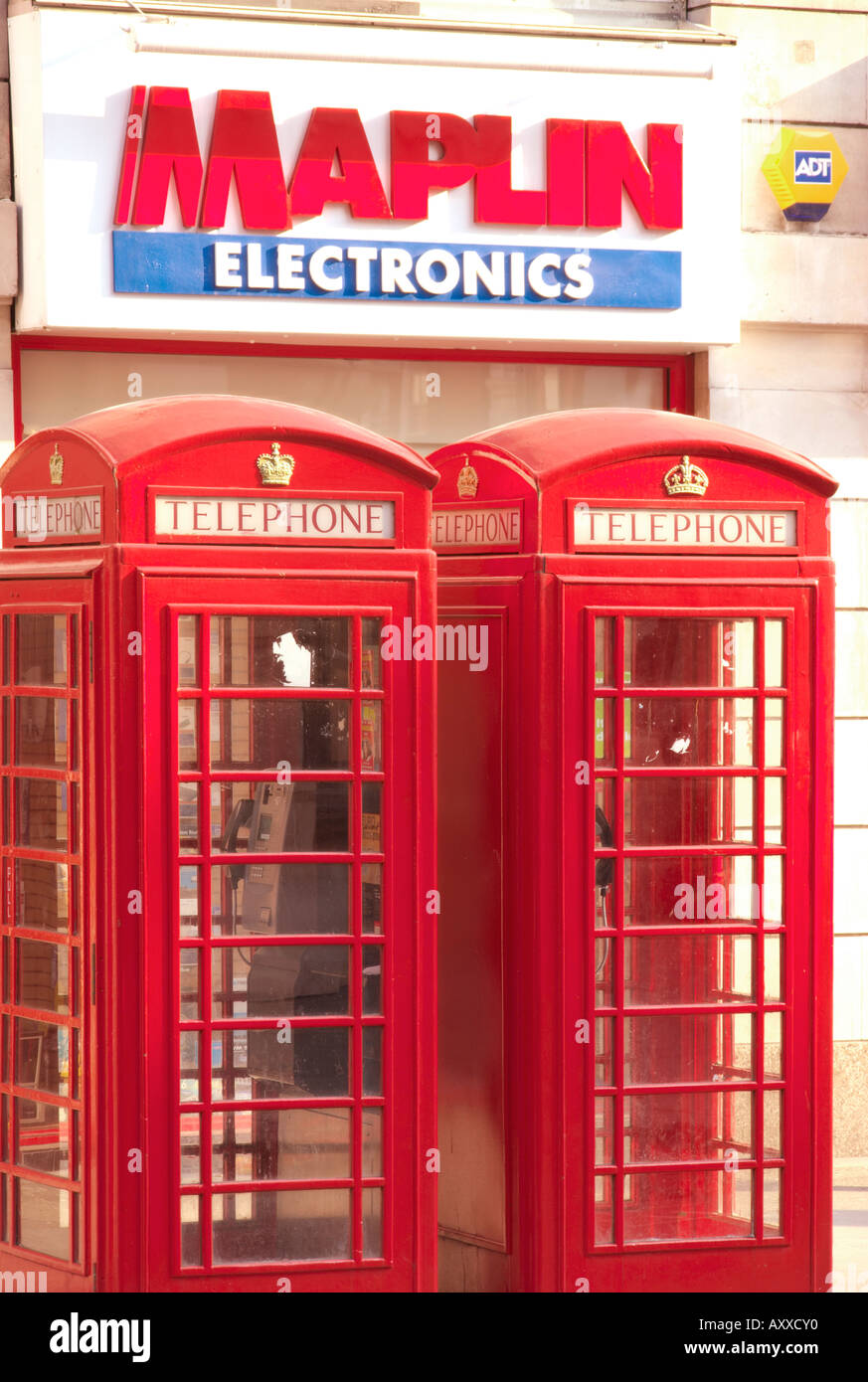 europe UK England London traditional red telephone boxes Stock Photo ...