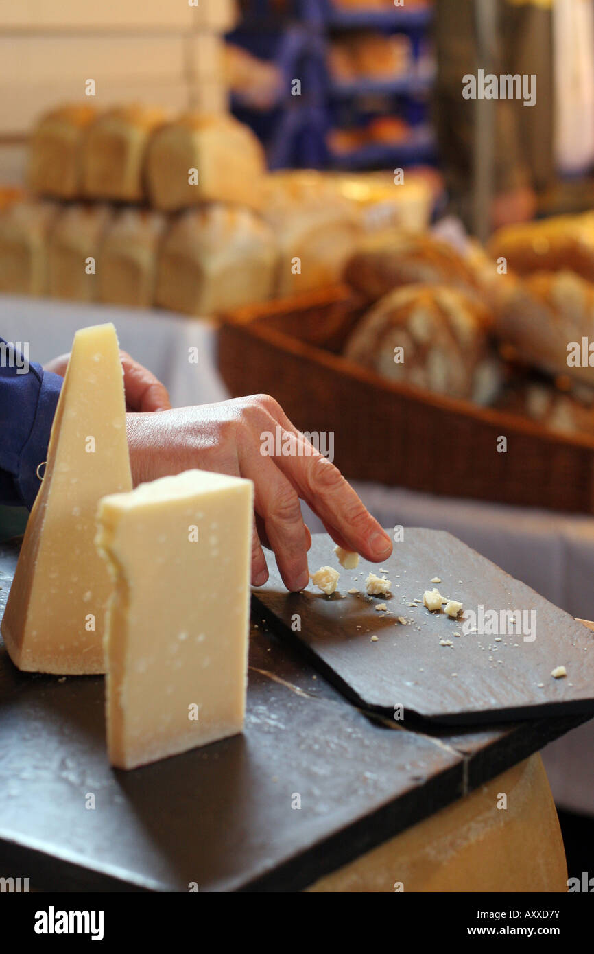 Cheese samples at Borough Market London Stock Photo - Alamy
