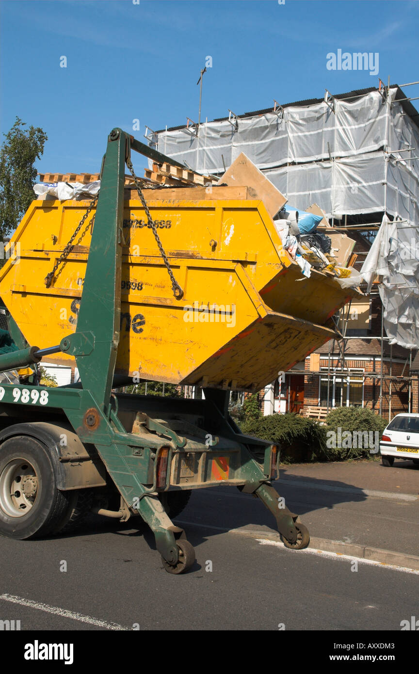 construction site skip lorry Stock Photo - Alamy