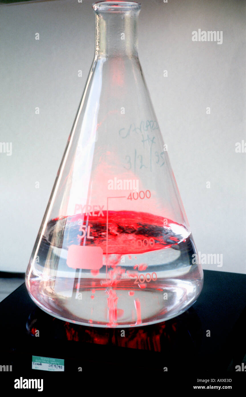 Pyrex conical flask on a halogen heater Stock Photo - Alamy