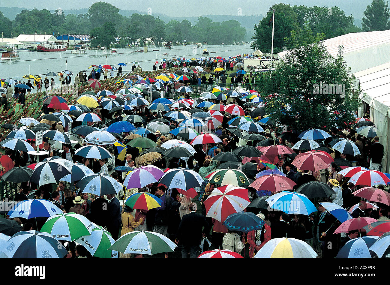 Rain at Henley Royal Regatta Stock Photo - Alamy