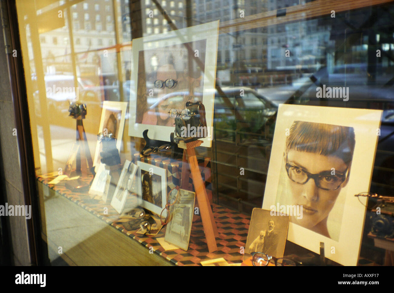 An opticians window display New York City USA Stock Photo - Alamy