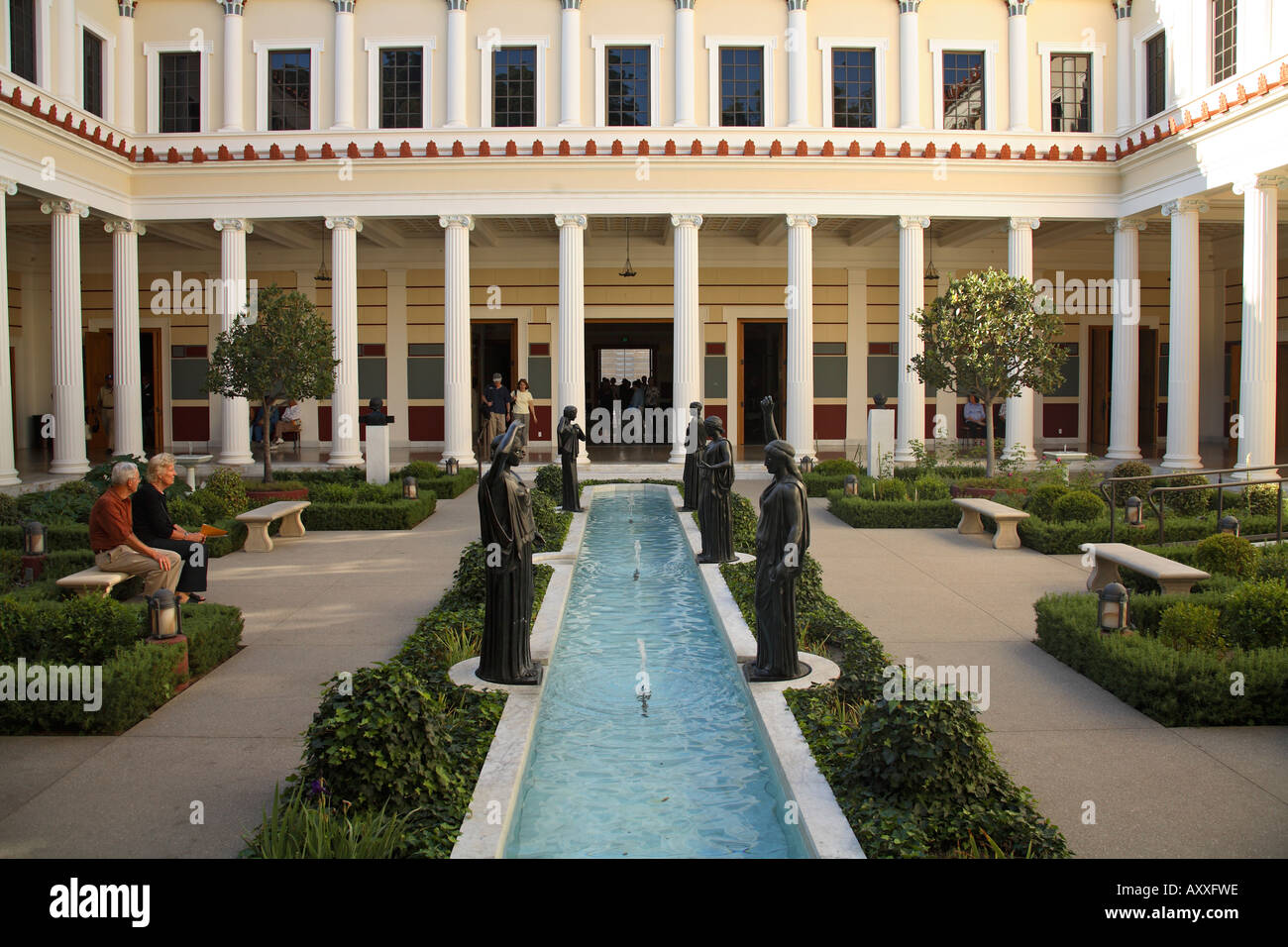 The Getty Villa Inner Peristyle Malibu California Stock Photo - Alamy