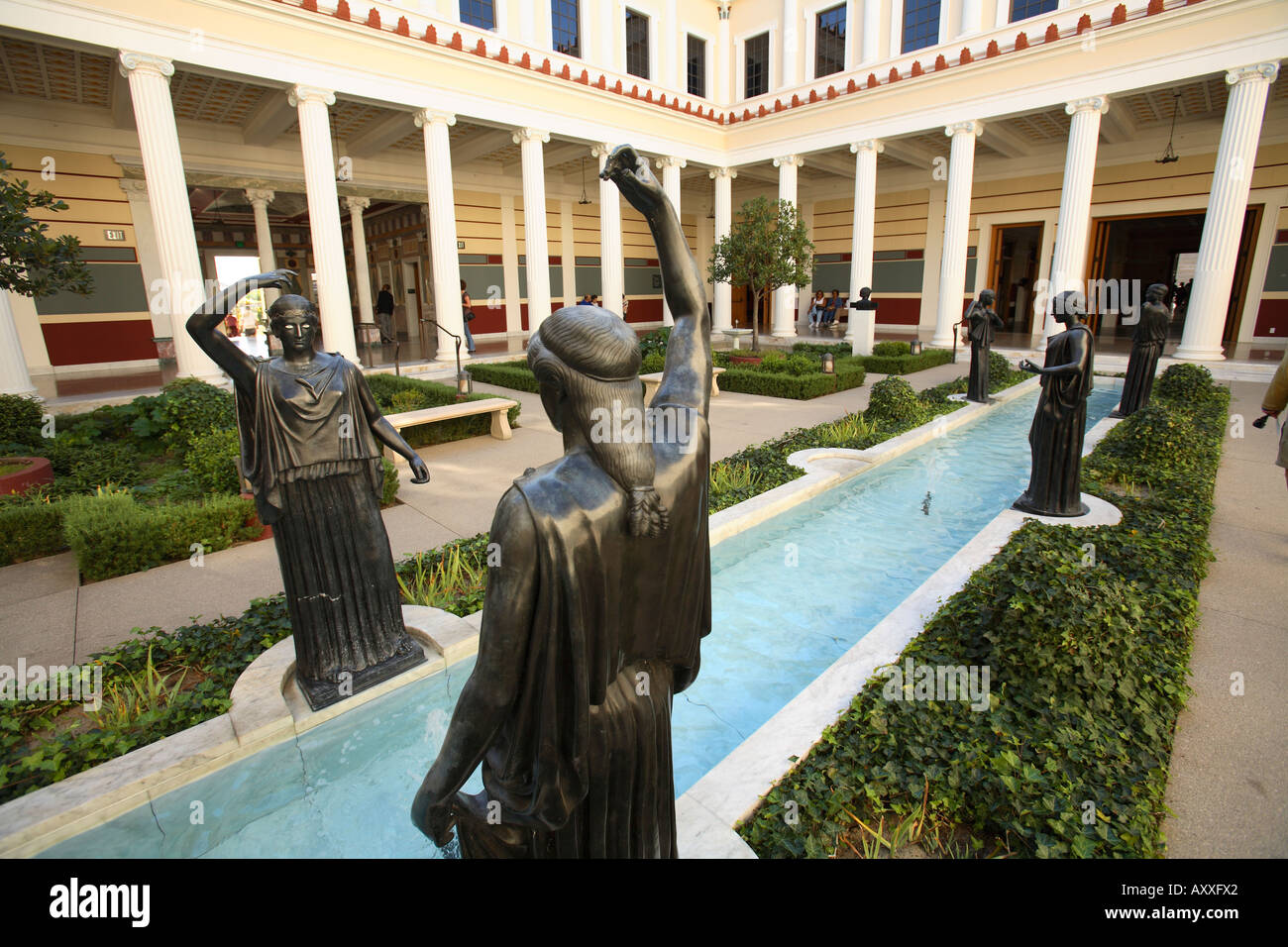 The Getty Villa Inner Peristyle Malibu California Stock Photo - Alamy