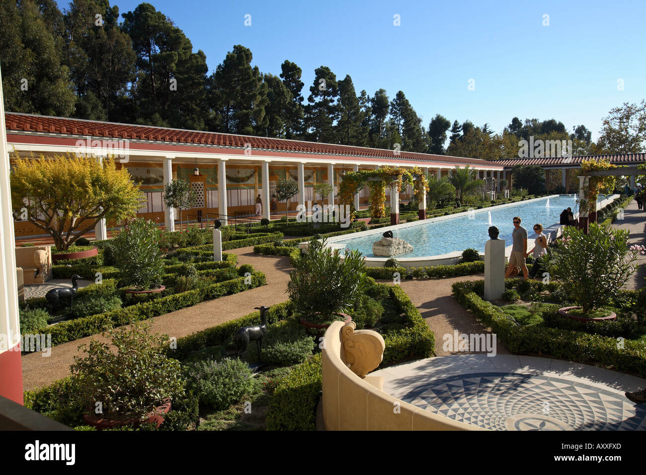 The Getty Villa Outer Peristyle Malibu California Stock Photo - Alamy