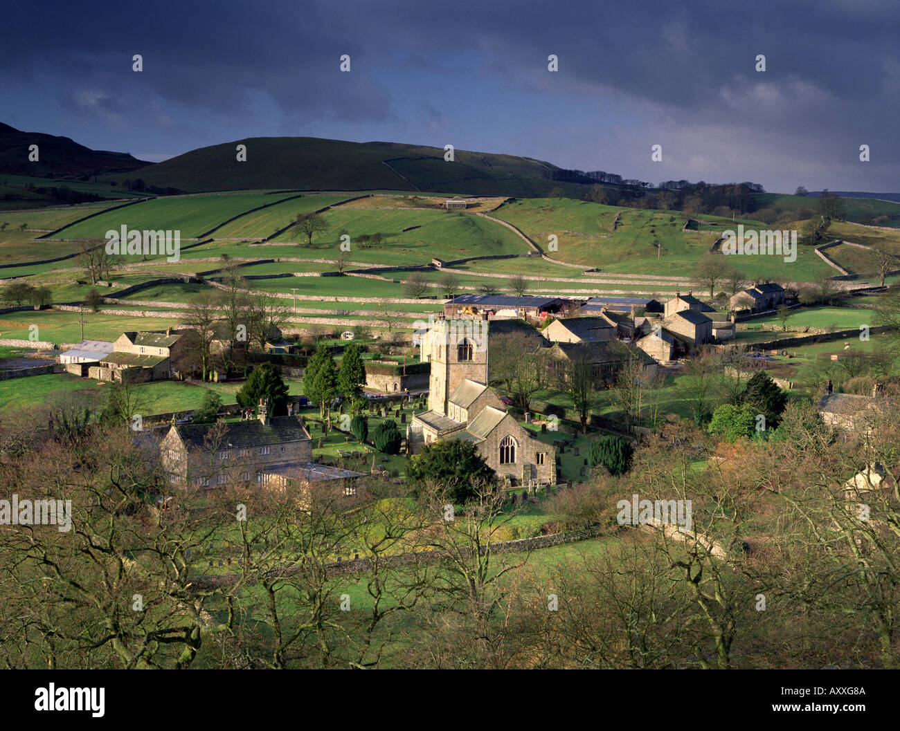 Burnsall on the river Wharfe in the Yorkshire Dales Stock Photo - Alamy