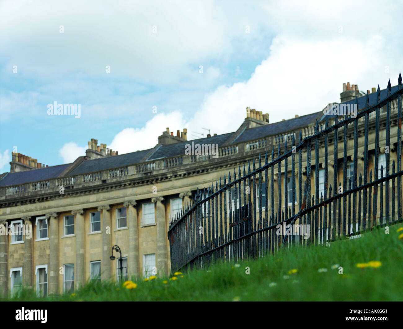 Royal Crescent Georgian Terrace in Bath, Somerset, England Stock Photo ...
