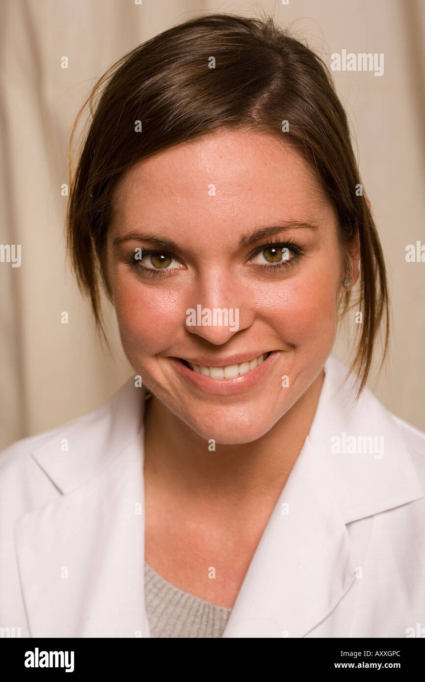 Nurse or medical technician portrait. Face, smile and beautiful eyes ...