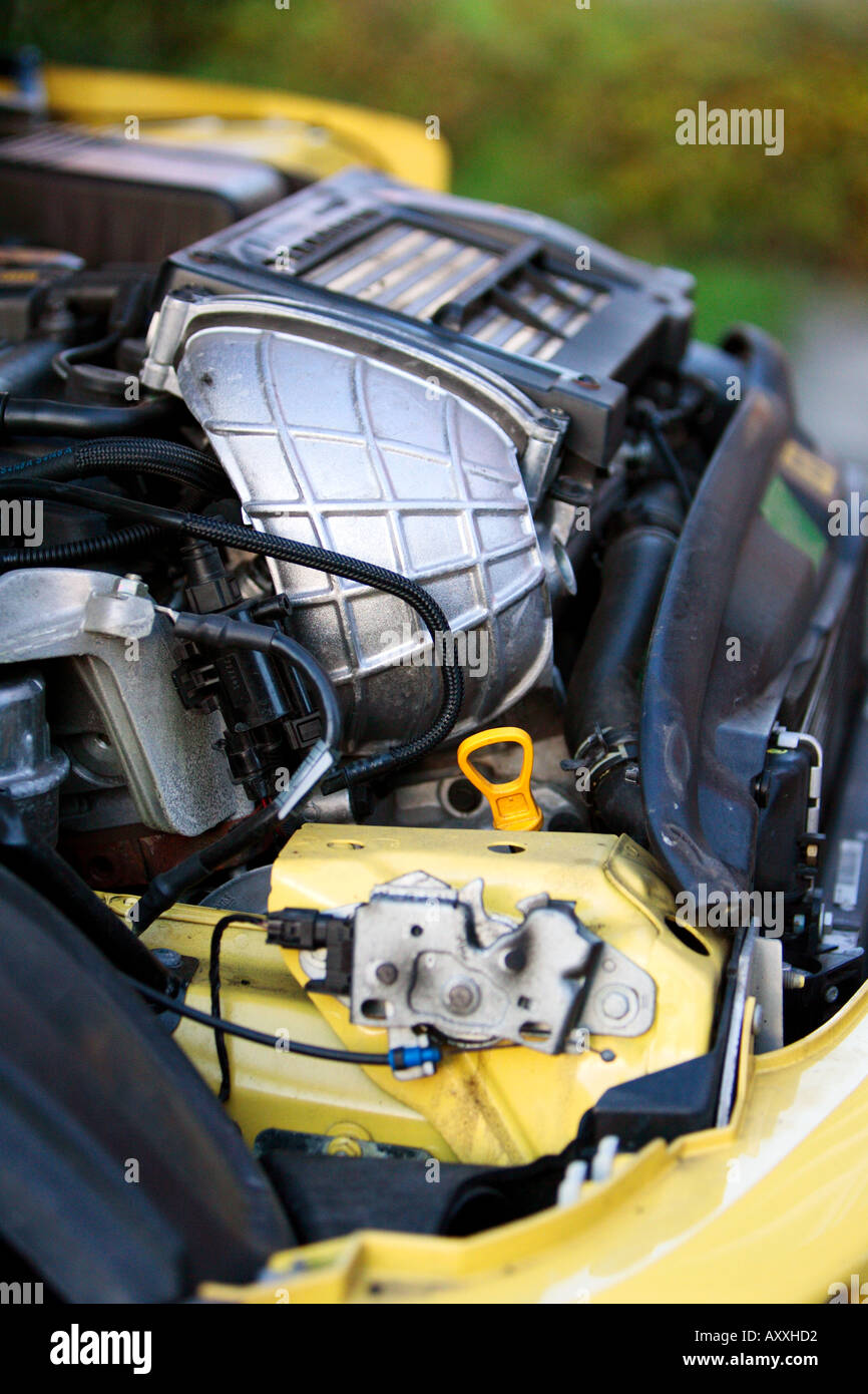 Engine of BMW Mini Cooper S convertible Stock Photo - Alamy