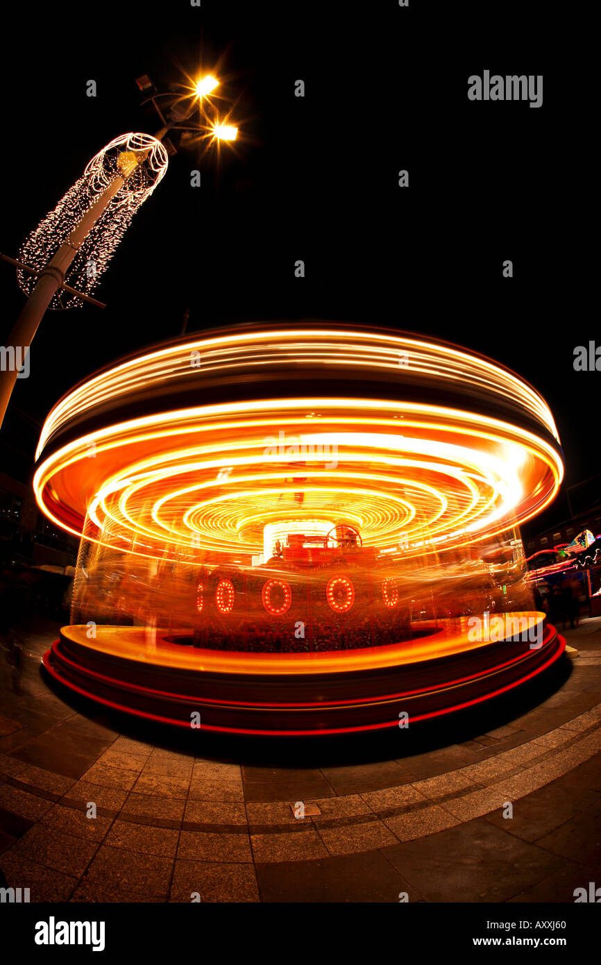 Leeds Merry go round Stock Photo - Alamy
