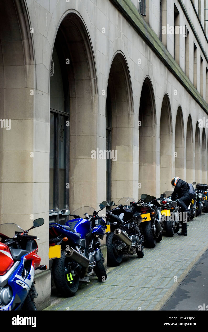 parked motor bikes Stock Photo - Alamy