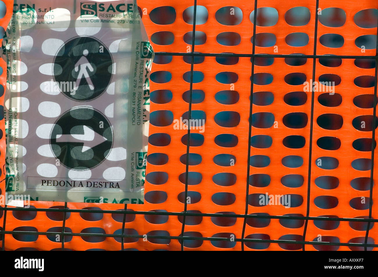 temporary barriers for maintenance work Stock Photo - Alamy