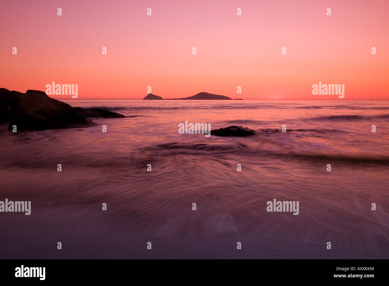 Sunset at Whiskey Beach, Wilsons Promontory, Victoria, Australia Stock ...