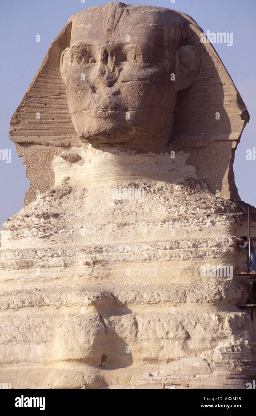 Gizeh, Sphinx, Totale Stock Photo - Alamy