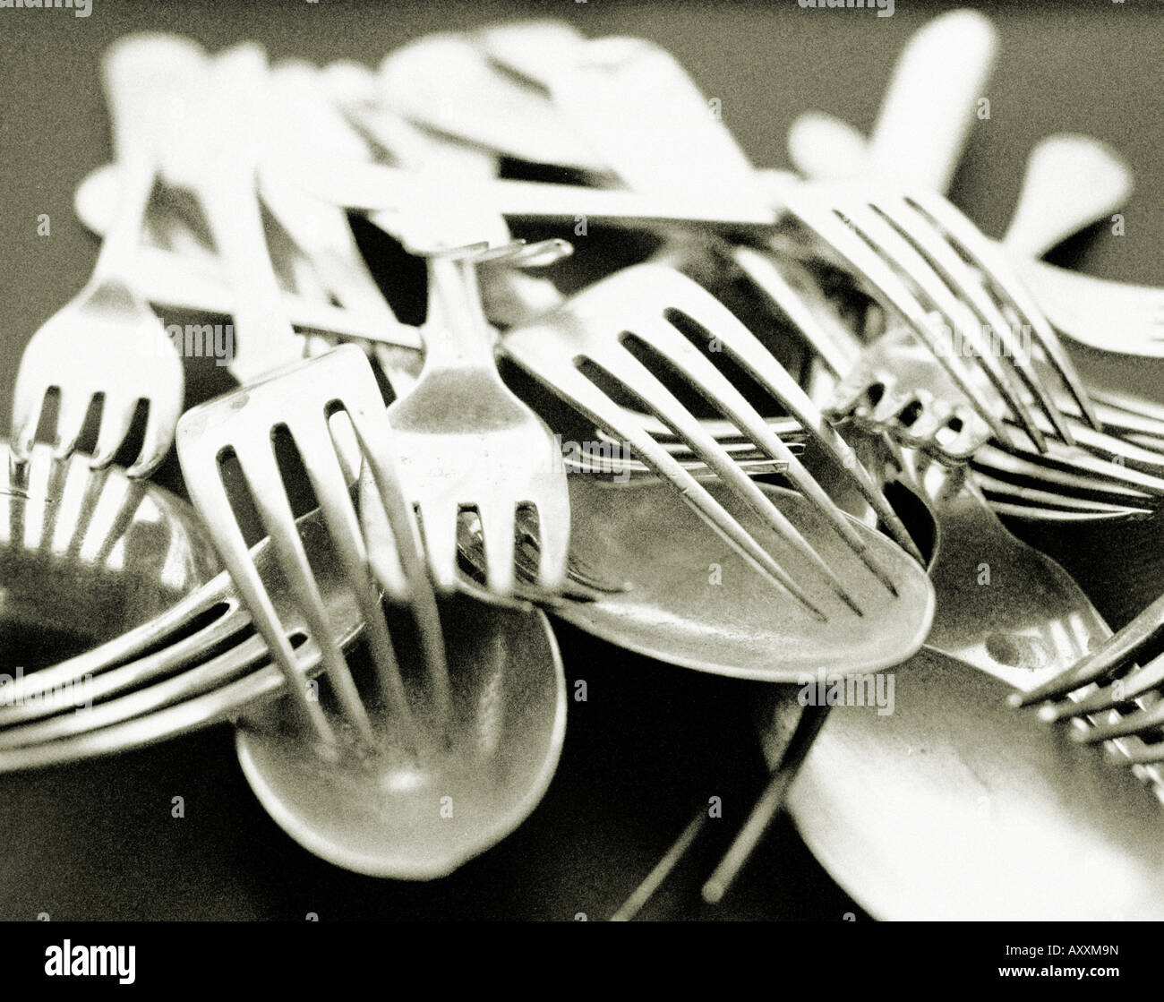 collection of old forks and spoons Stock Photo - Alamy