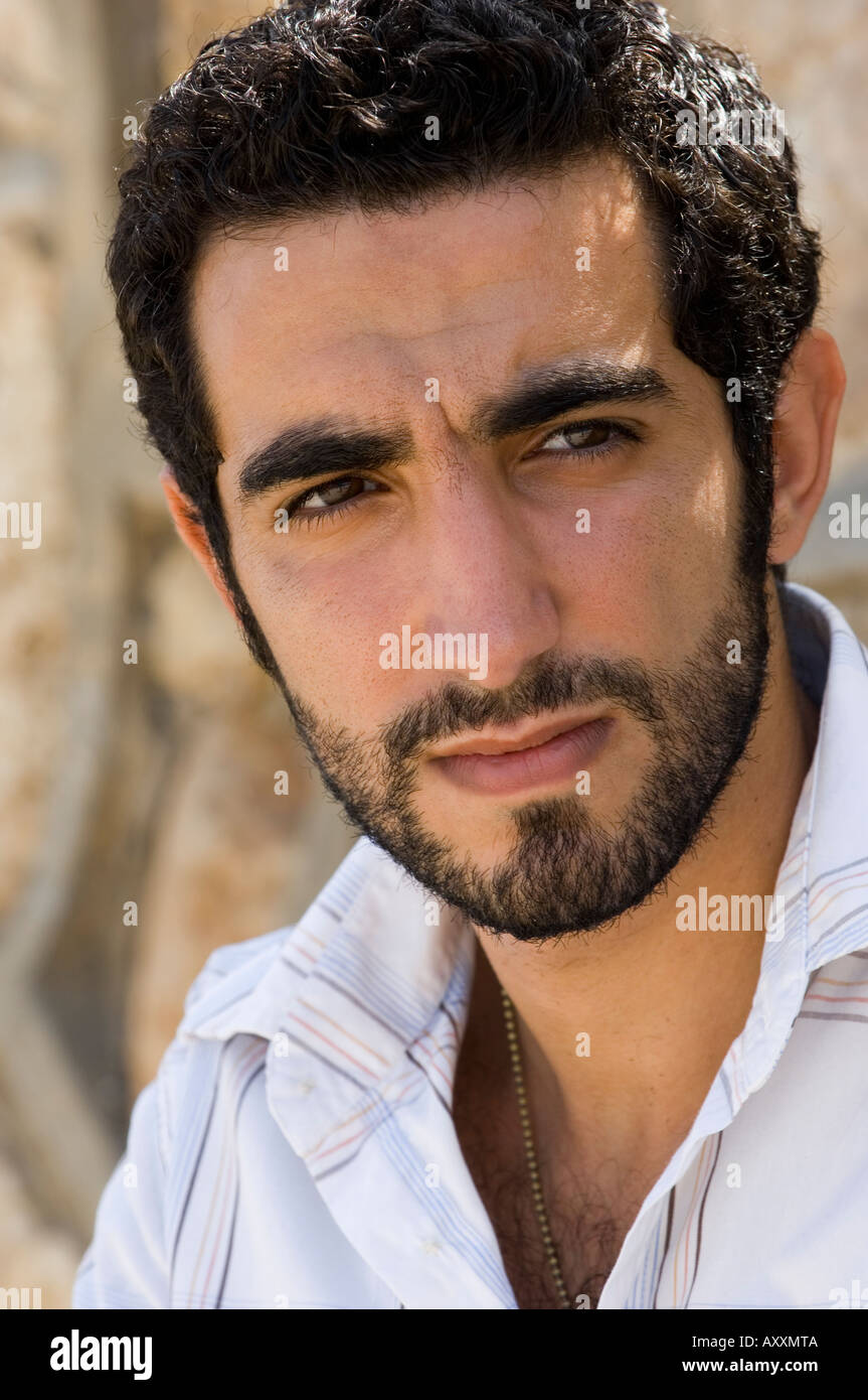 Mediterranean male face beard hi-res stock photography and images - Alamy