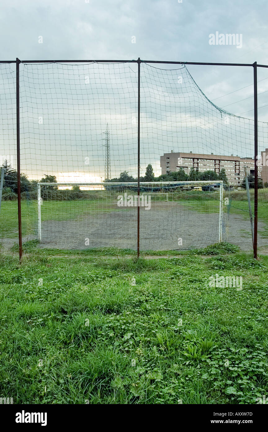 Gray Skies Over Soccer Field Stock Photo - Alamy