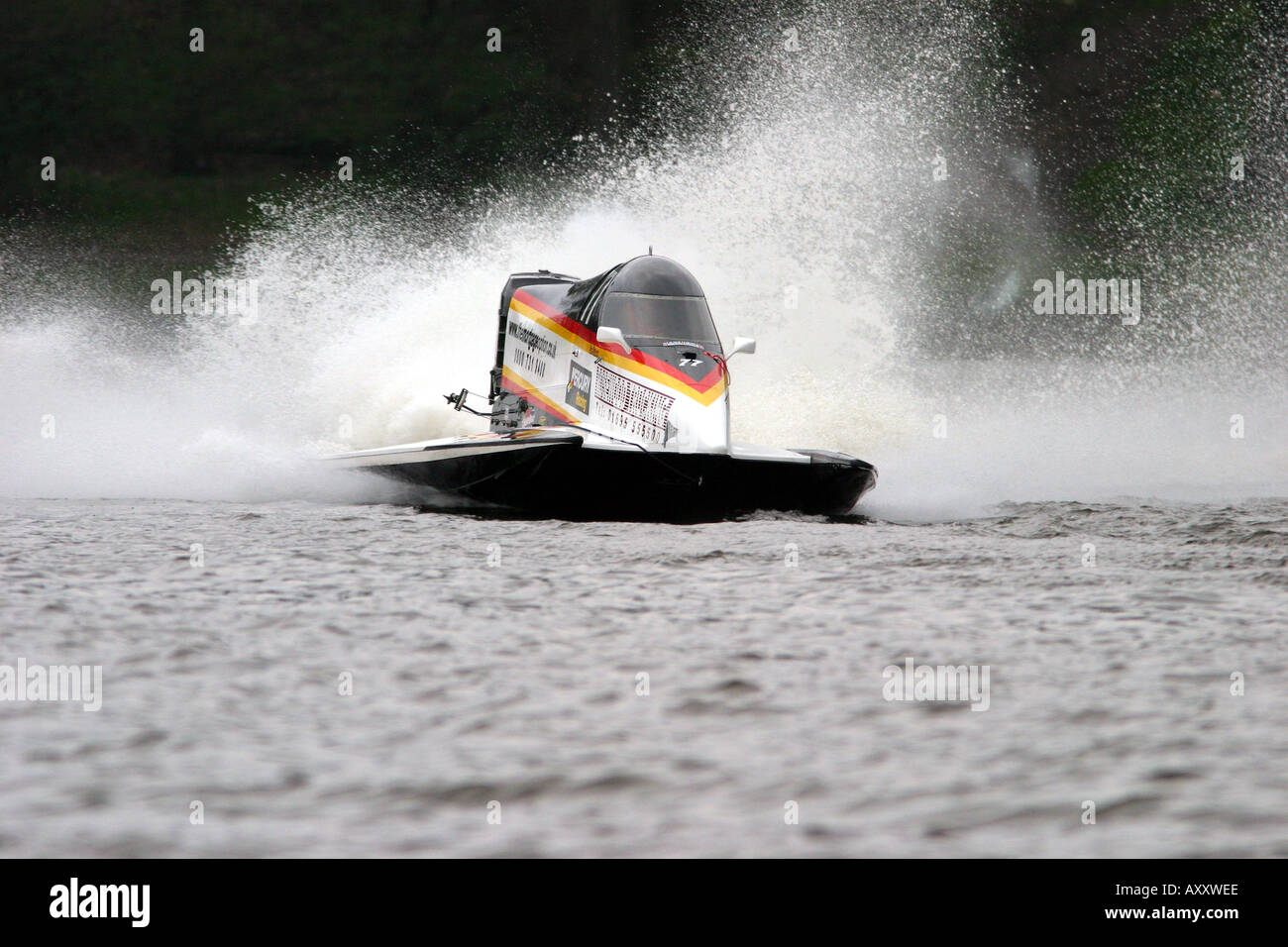 powerboating on a lake Stock Photo - Alamy