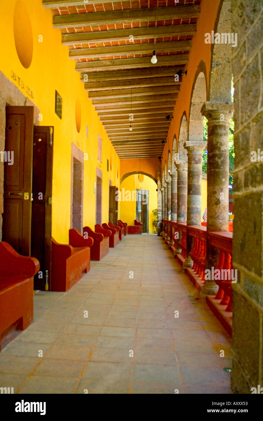 Casa de la Cultura veranda San Miguel de Allende Mexico Stock Photo - Alamy
