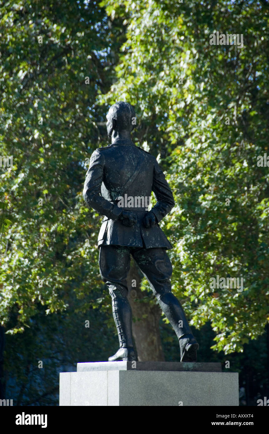 Military statue in Whitehall central London Stock Photo - Alamy