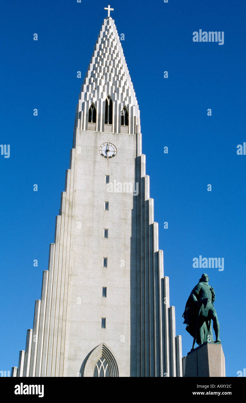 Reykjavik, Hallgrimskirche, Totale Stanbild Stock Photo - Alamy