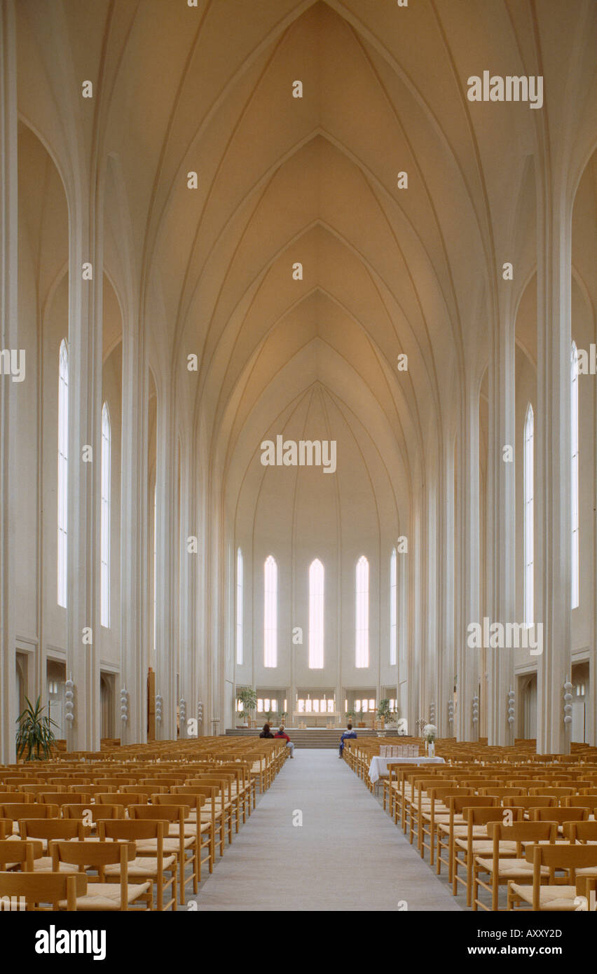 Reykjavik, Hallgrimskirche, Innenansicht Stock Photo - Alamy