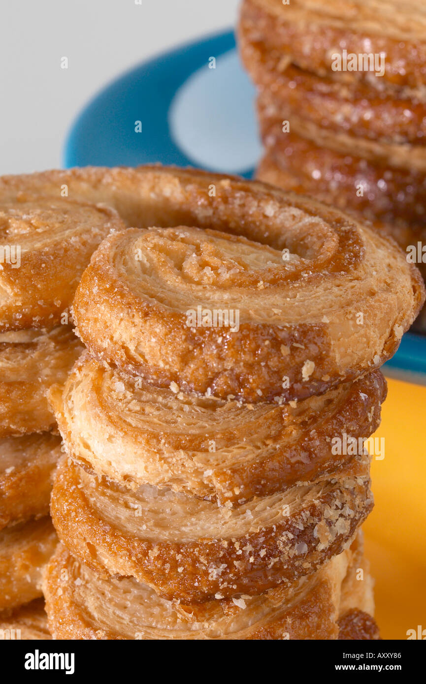 Palmiers traditional pastry biscuits Stock Photo - Alamy