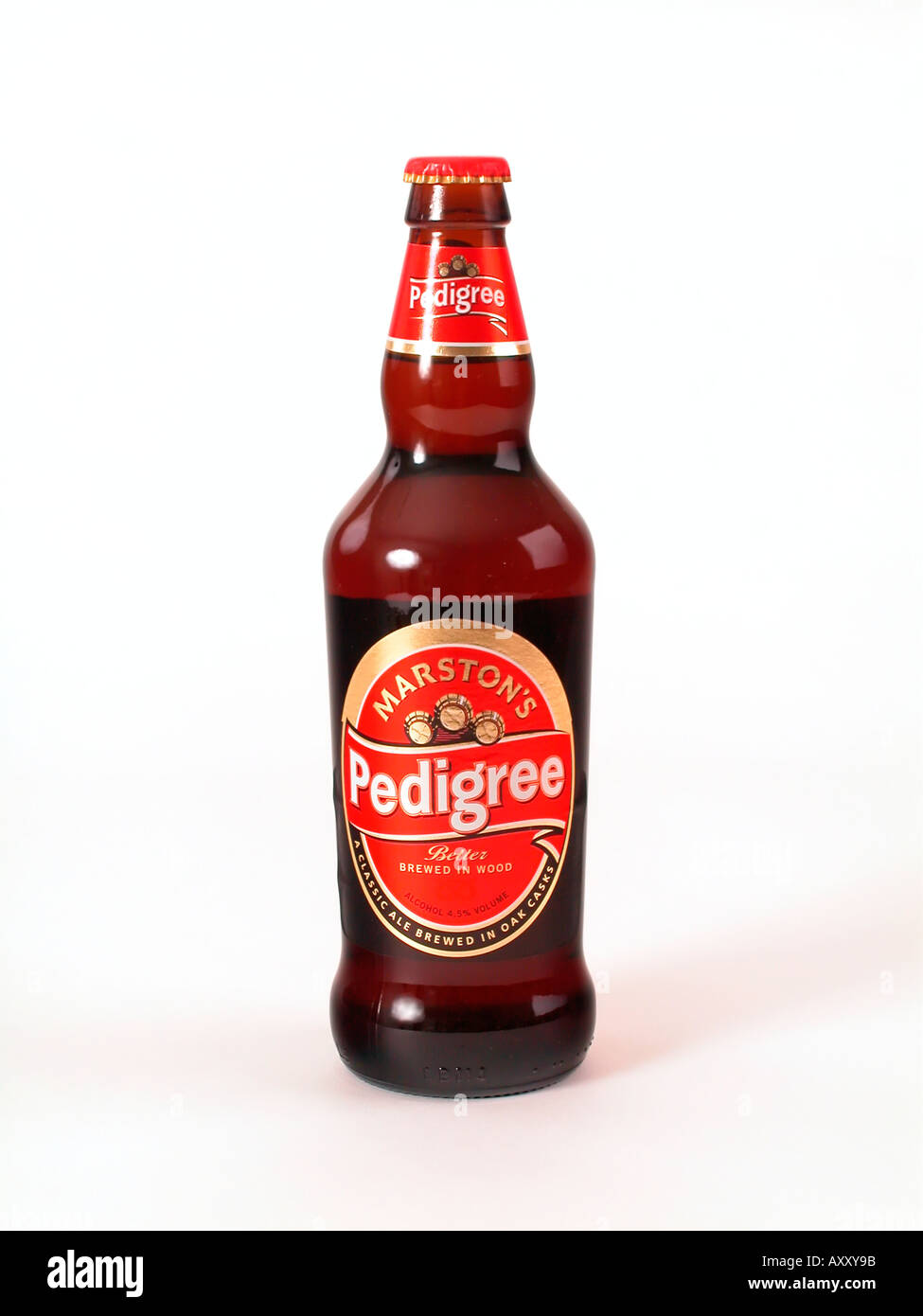 Bottle of Marstons Pedigree ale Burton on Trent England Stock Photo - Alamy
