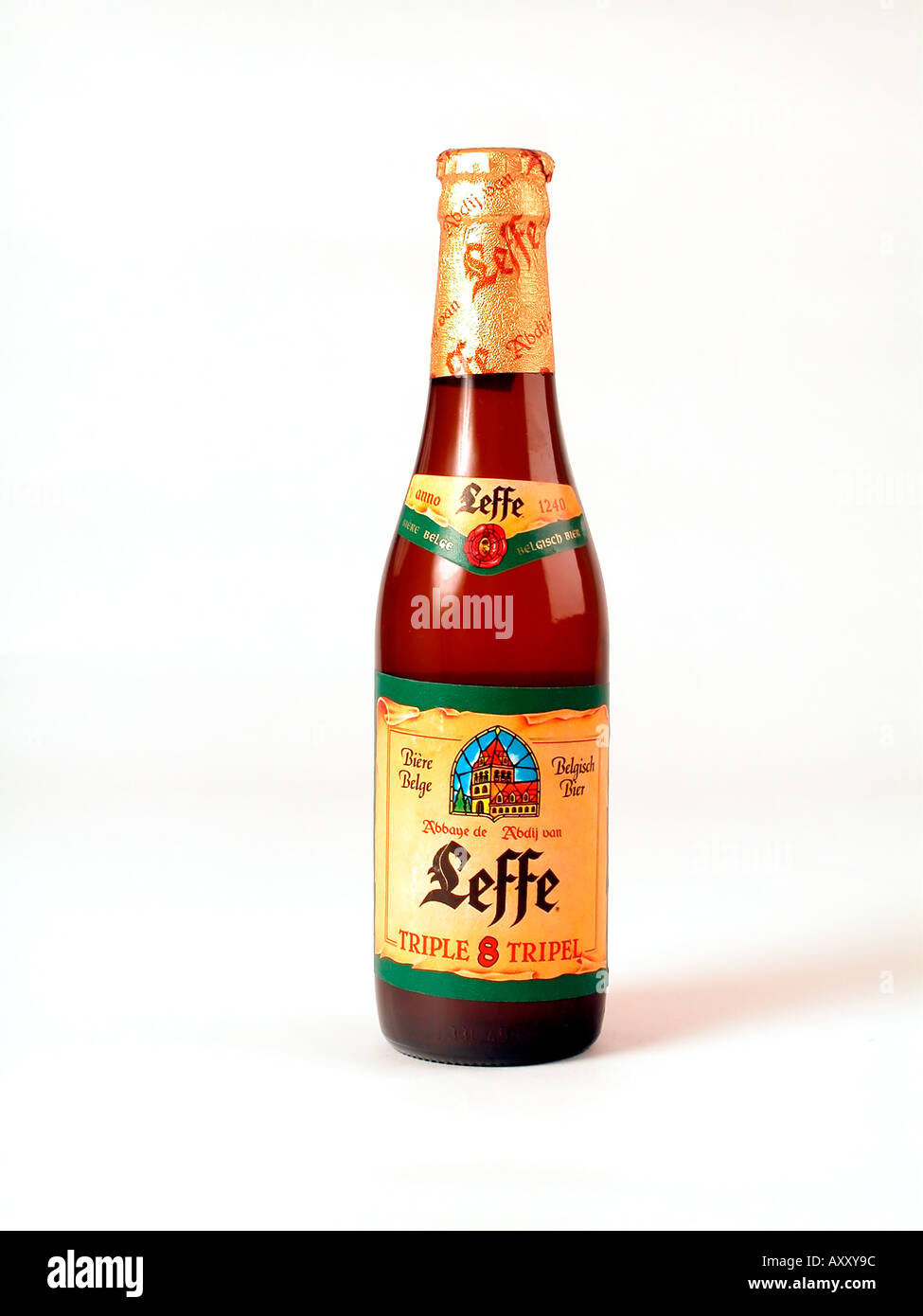 Bottle of Leffe Triple ale Belgium Stock Photo - Alamy