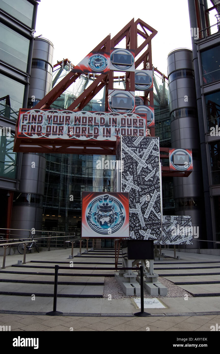 The 4 statue outside the Channel 4 Building Stock Photo - Alamy
