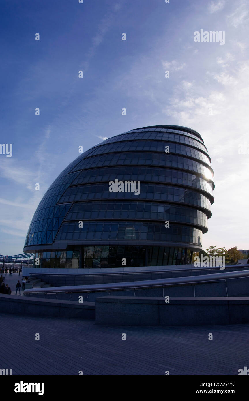 The Greater London Assembly building on the South Bank of the river ...