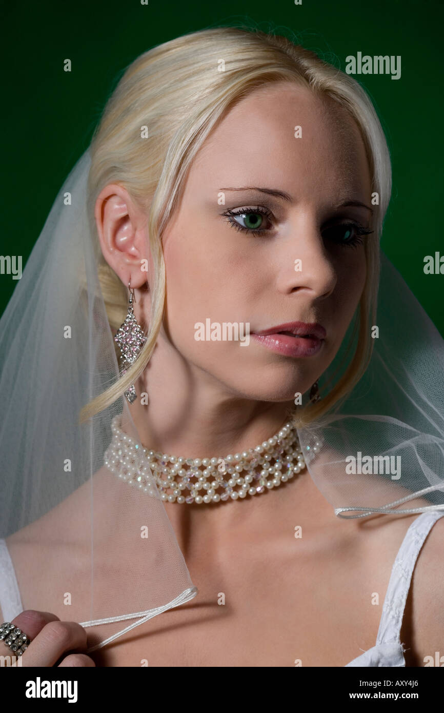 Pretty beautiful portrait face studio caucasian release girl woman ...