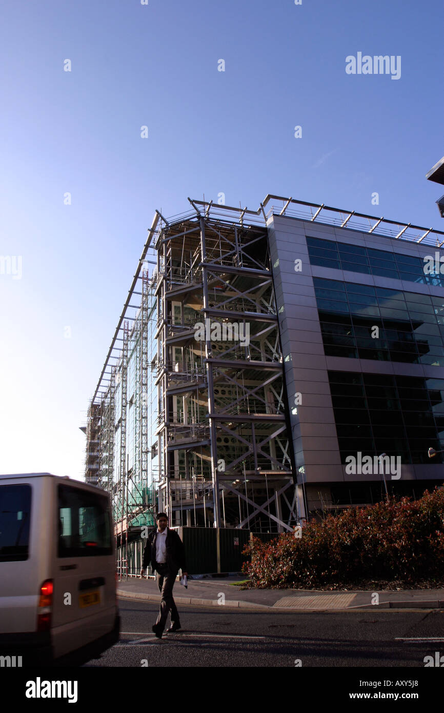 New office block being built in city centre Victoria Road Stock Photo ...