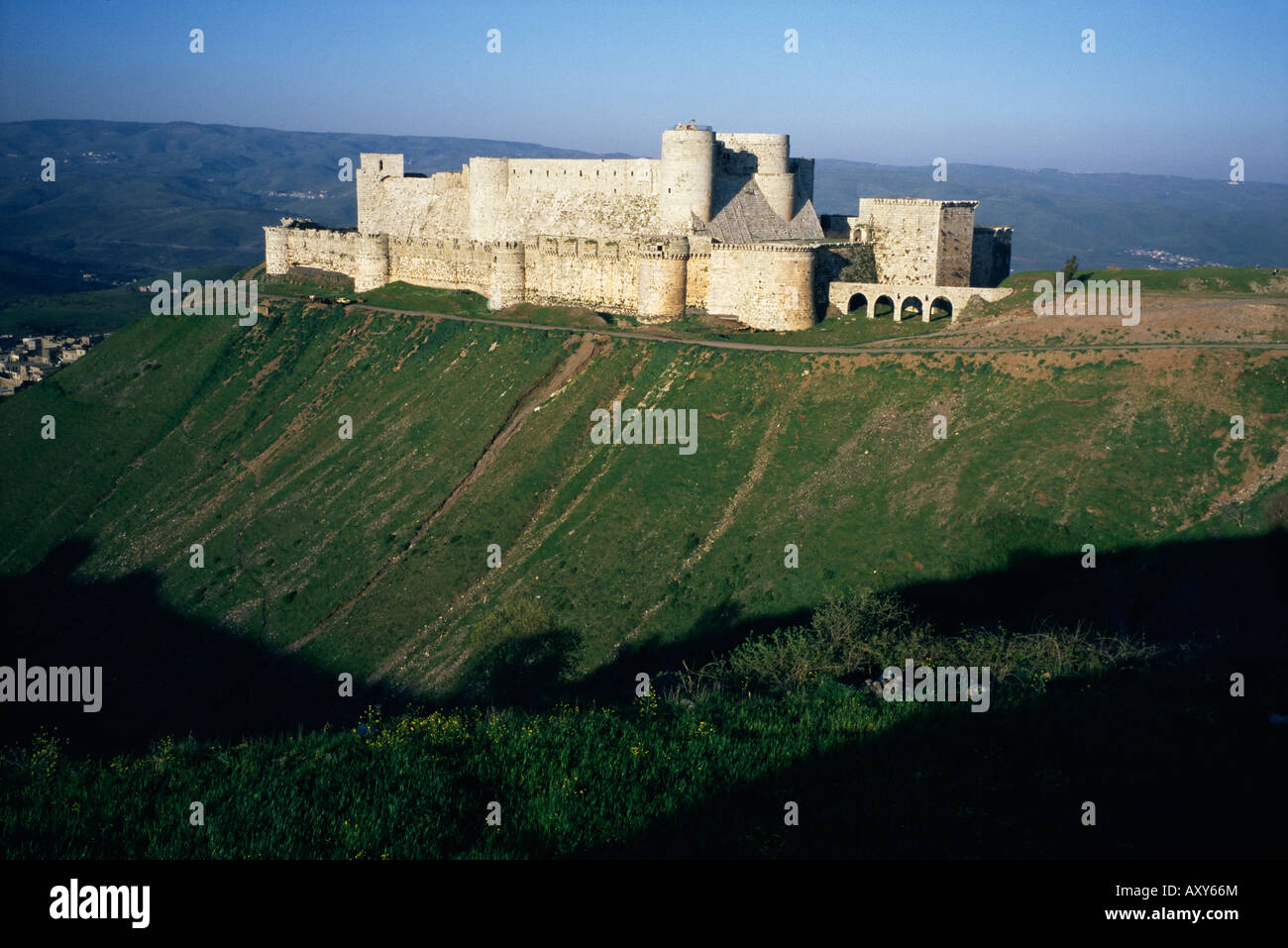 Crusader castle, Krak des Chevaliers, near Homs, Syria, Middle East ...