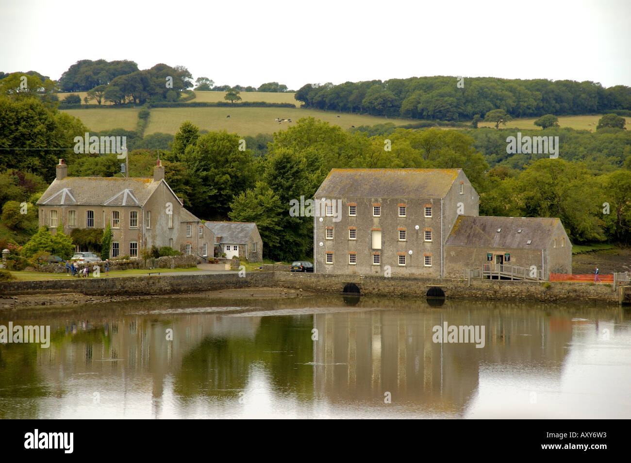 Carew Tidal Mill at Carew Castle Pembrokeshire Wales Stock Photo - Alamy
