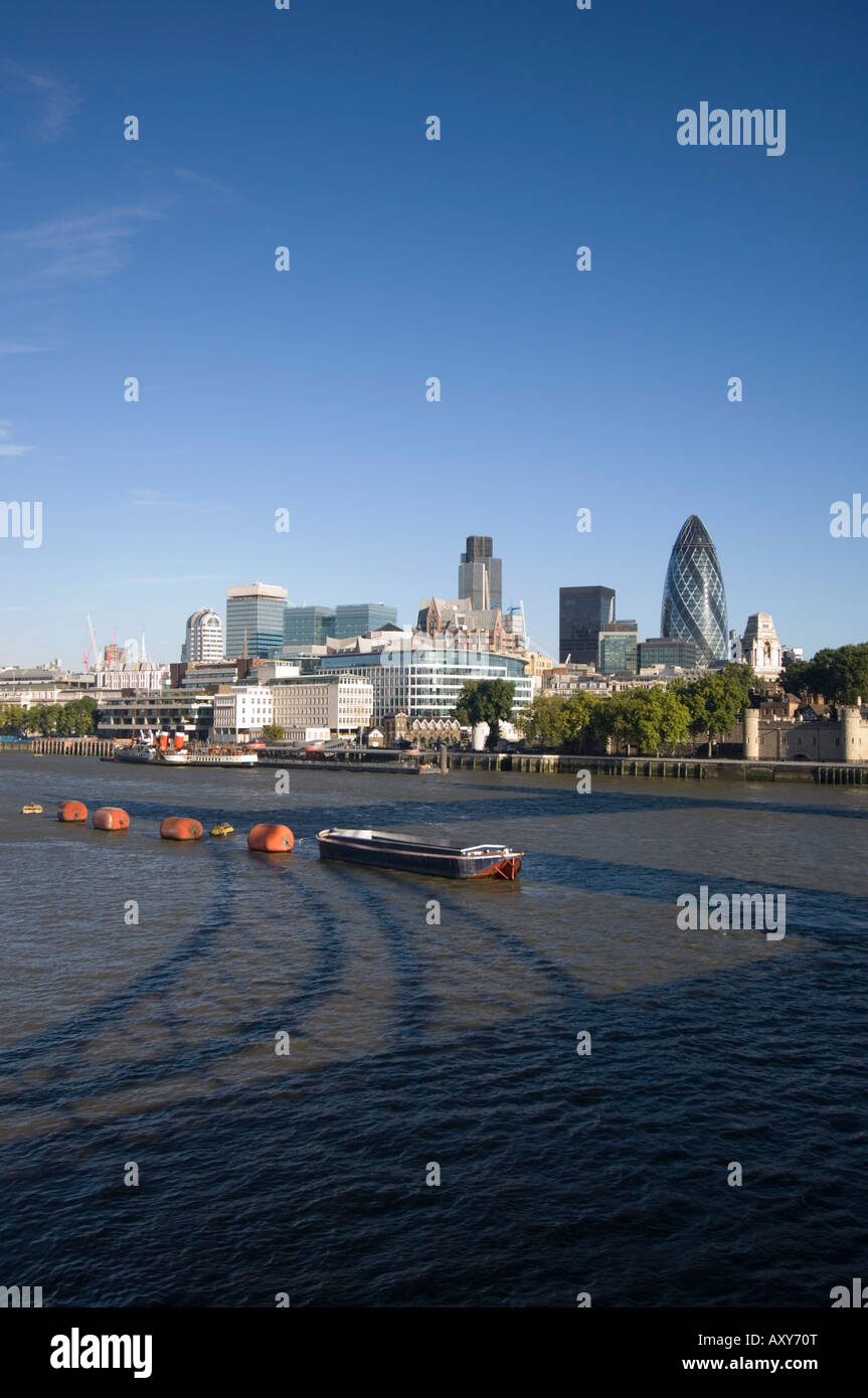 City of London and River Thames, London, England Stock Photo - Alamy
