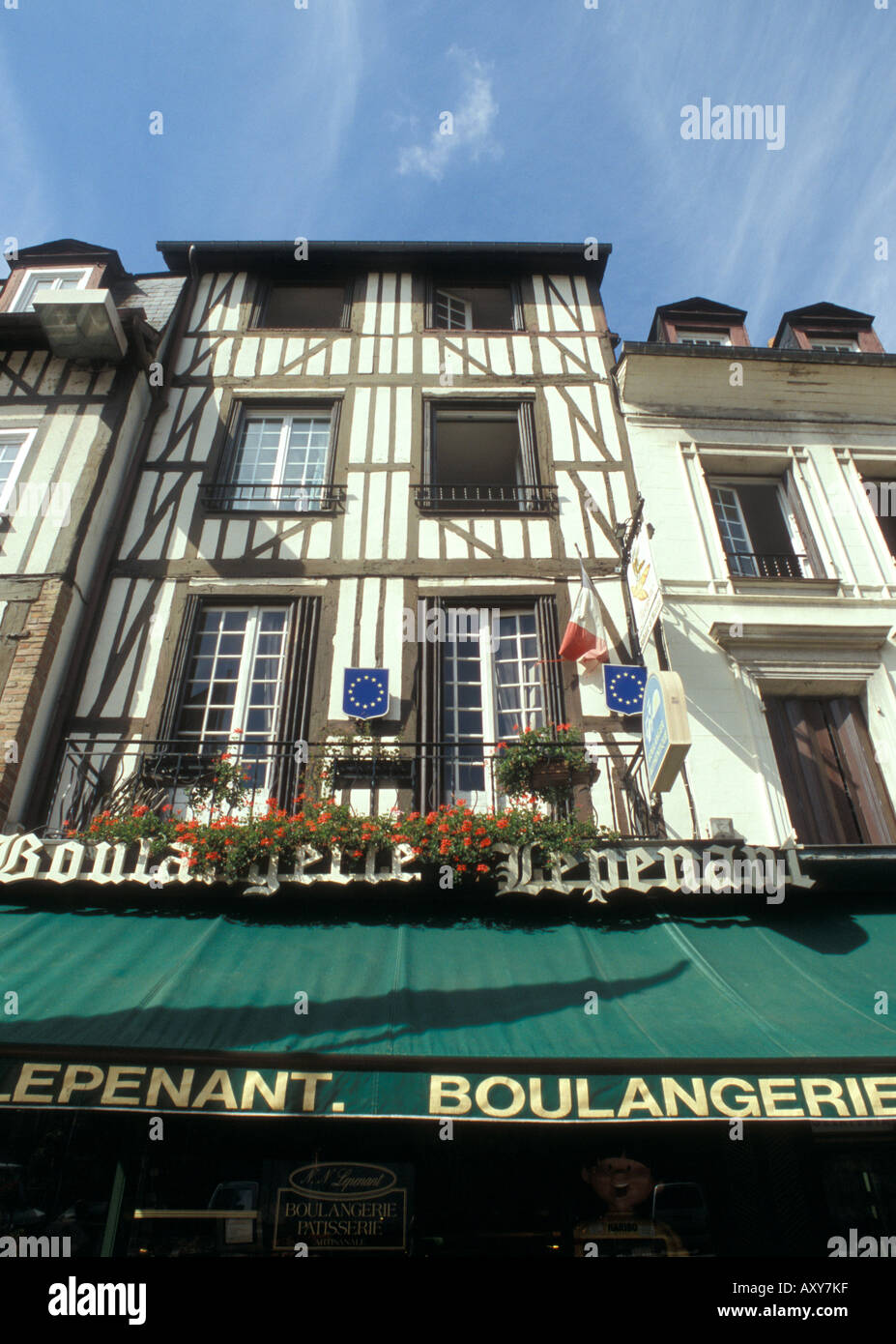 Pont-Audemer - Normandy - France Bakery in a typical half-timbered ...