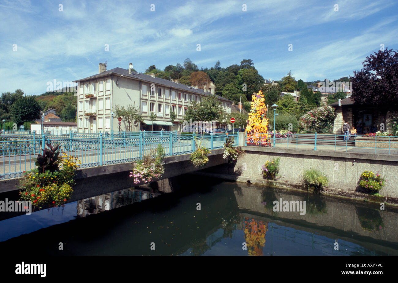 Pont-Audemer - Normandy - France Bridge over river La Risle Stock Photo ...