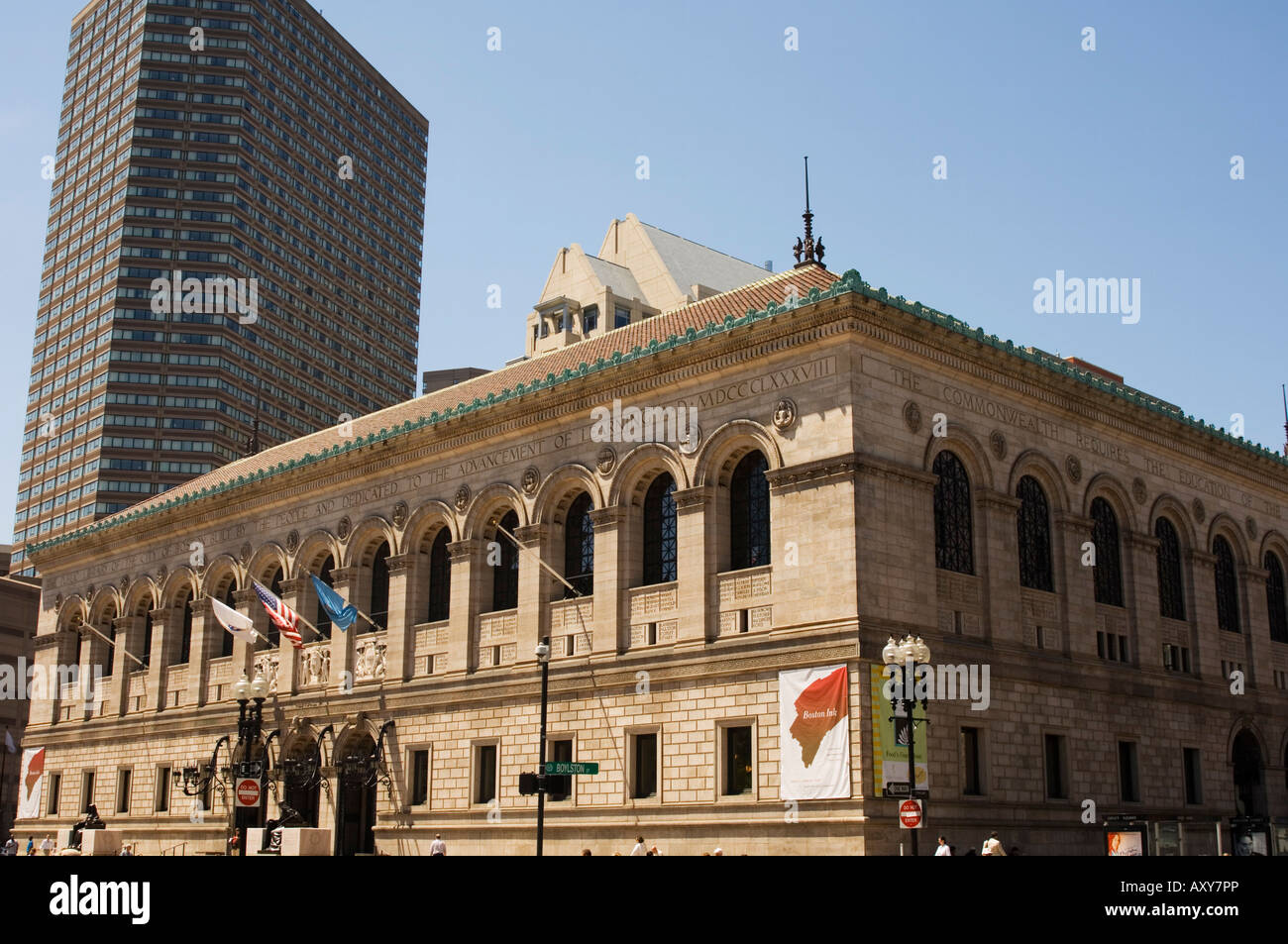 Boston public library facade hi-res stock photography and images - Alamy