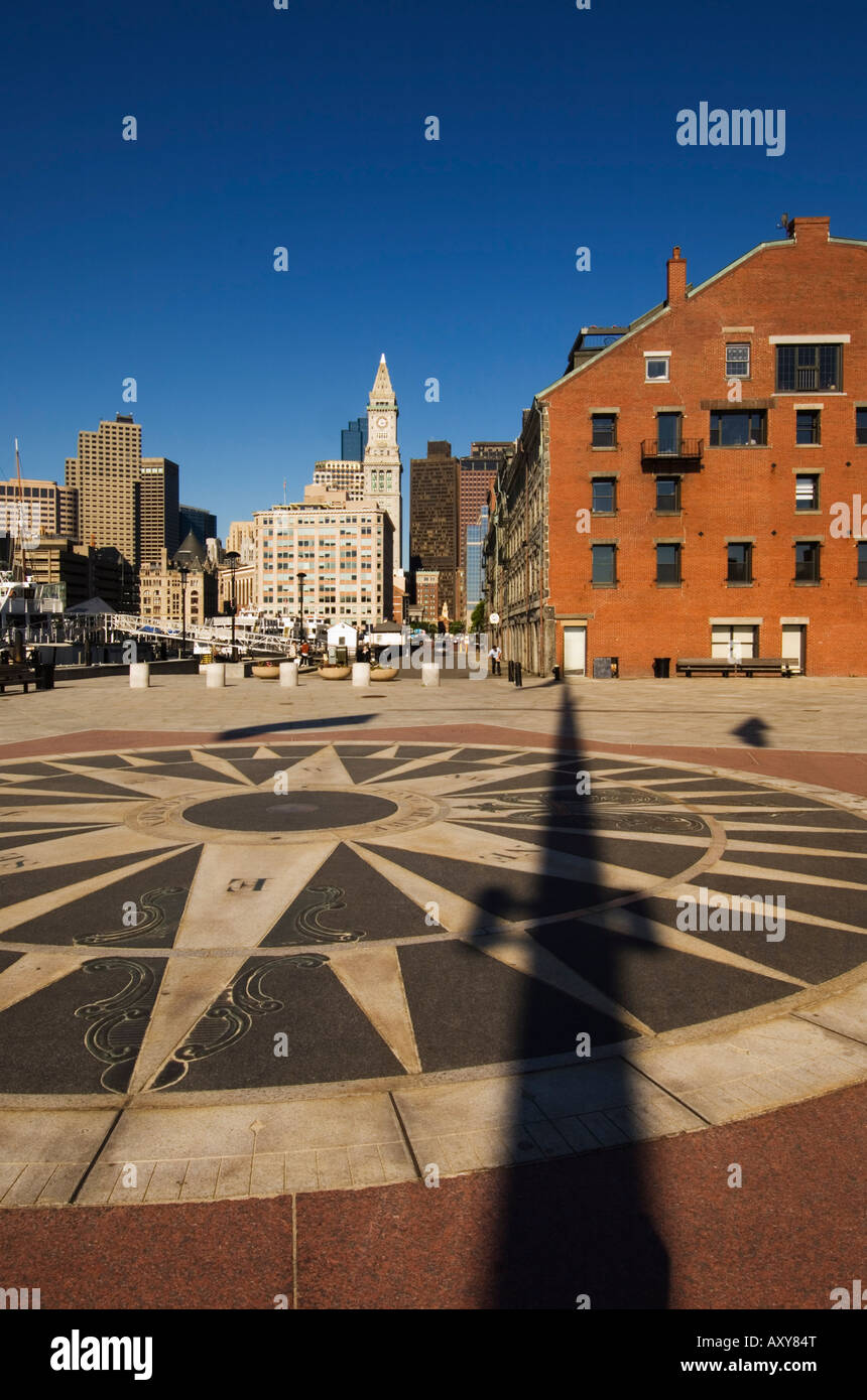 Long Wharf towards the Financial District, Boston, Massachusetts, USA ...