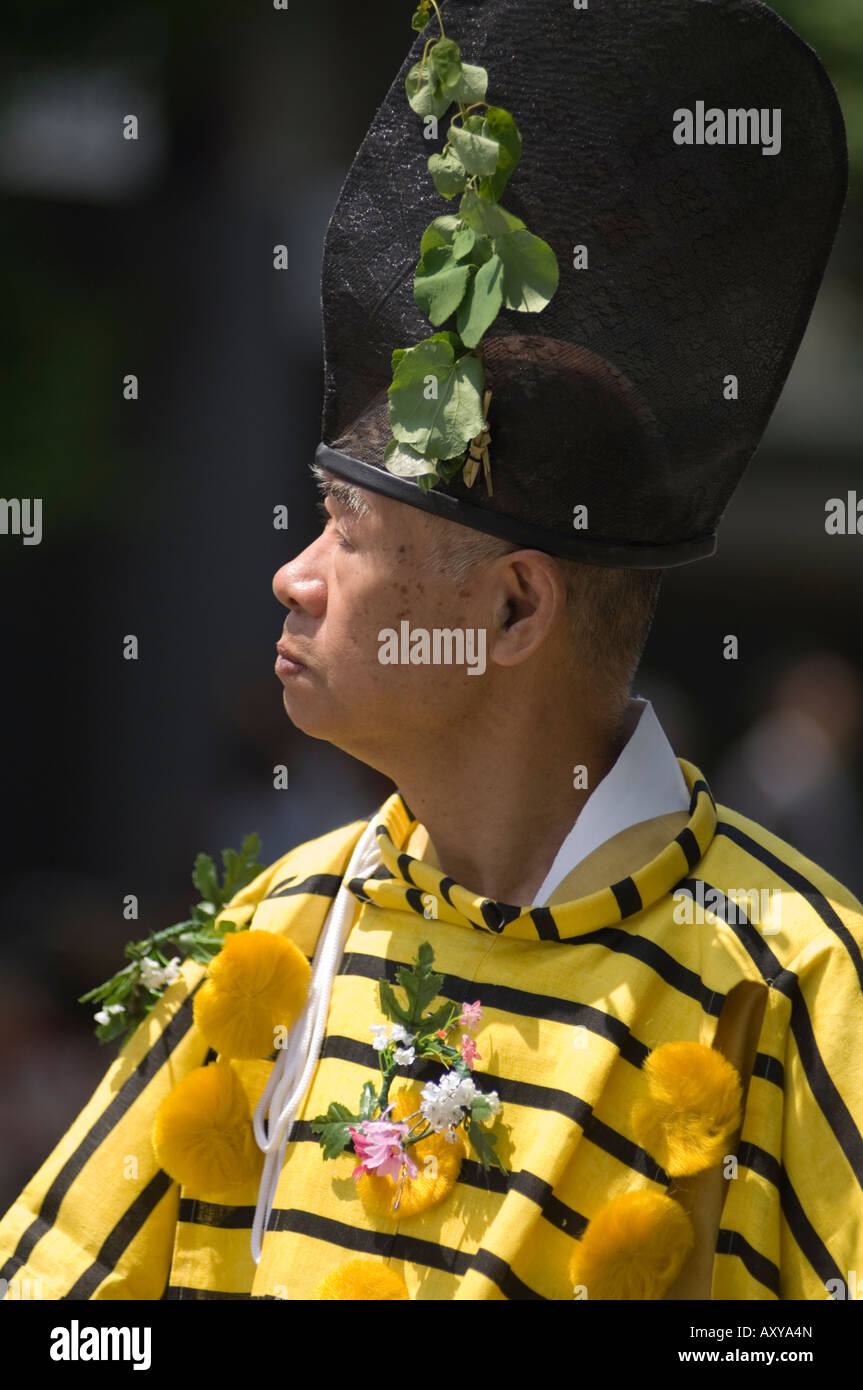 Man in Traditional Costume of the Heian Period at the Aoi Matsuri ...