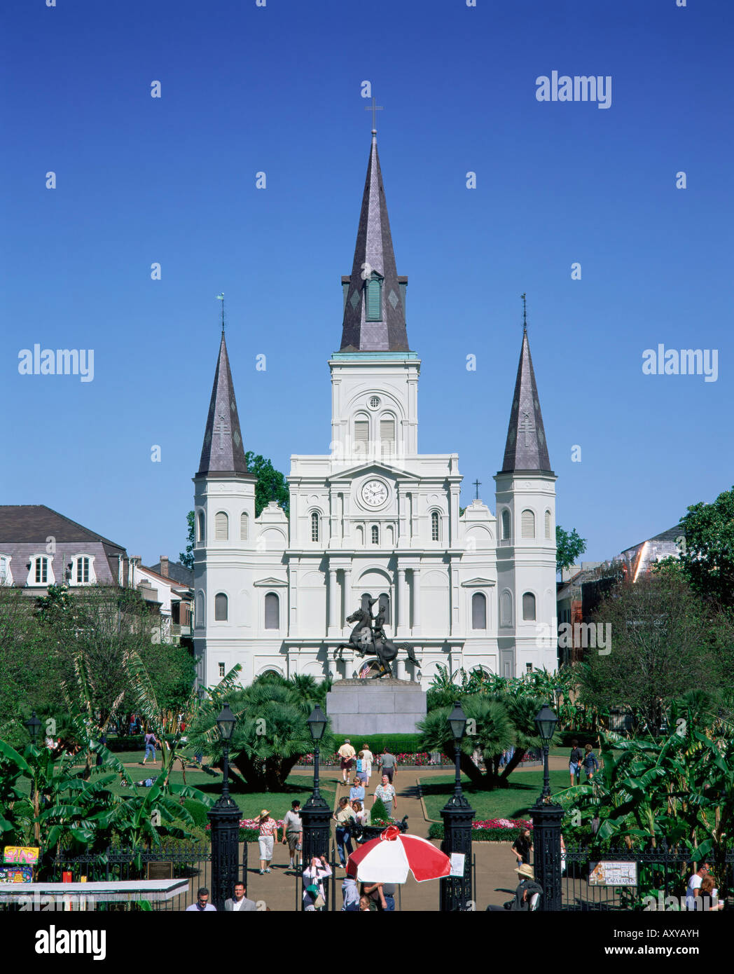 St. Louis Christian cathedral in Jackson Square, French Quarter, New ...