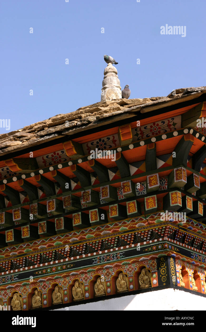 Bhutan Paro Dzong chorten detail Stock Photo - Alamy