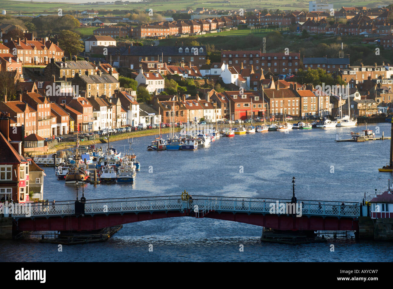 Whitby swing bridge and harbour Stock Photo - Alamy